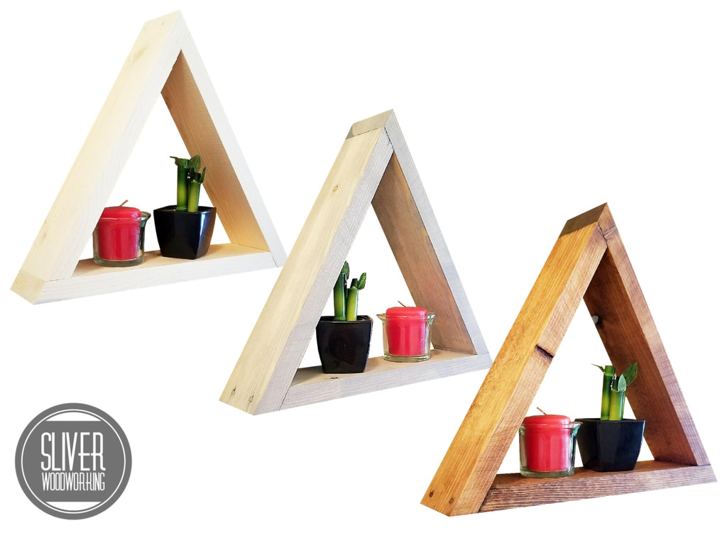 Triangle Floating Shelf – Sliver Woodworking